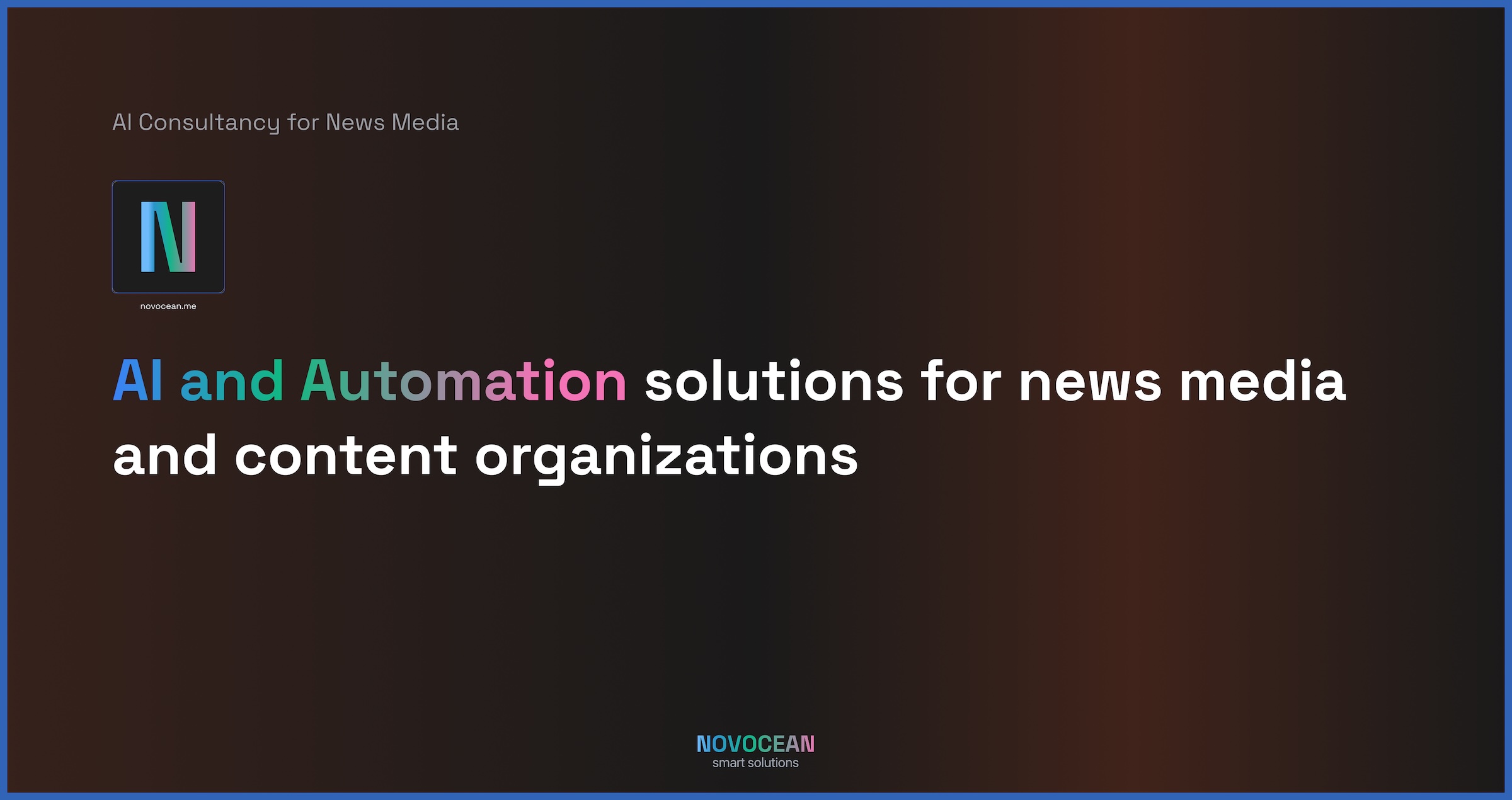 Novocean | AI & Automation for News Media and Content Organizations